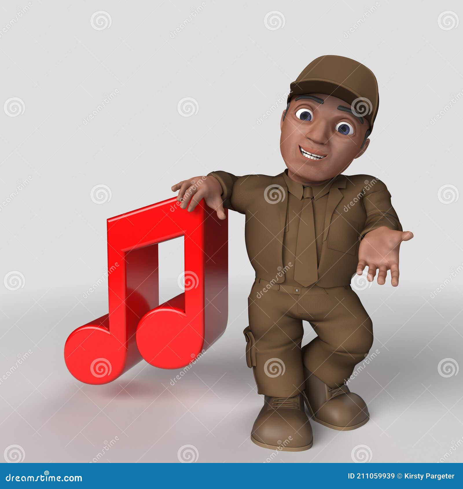 3D Cartoon Delivery Driver stock illustration. Illustration of shipment ...