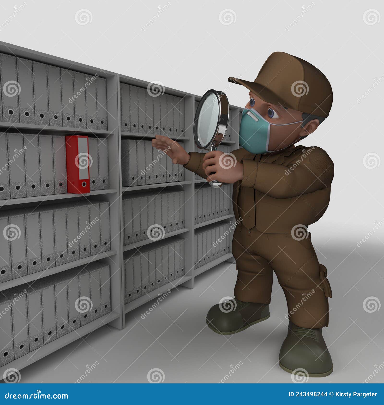 3D Cartoon Delivery Driver stock illustration. Illustration of ...