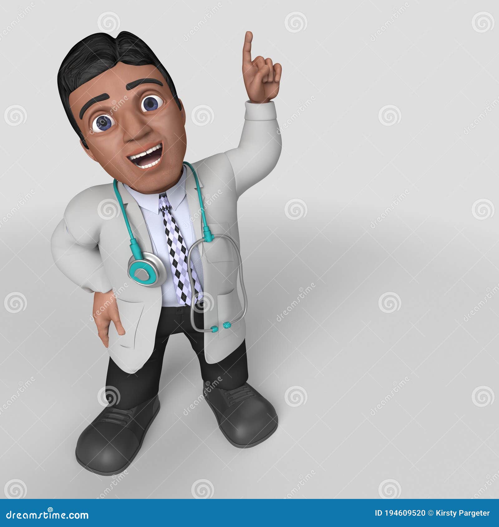 3D Cartoon Doctor Character Stock Illustration - Illustration of ...