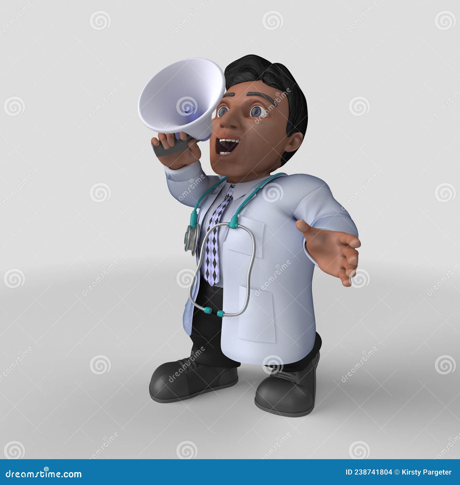 3D Cartoon Doctor Character Stock Illustration - Illustration of ...