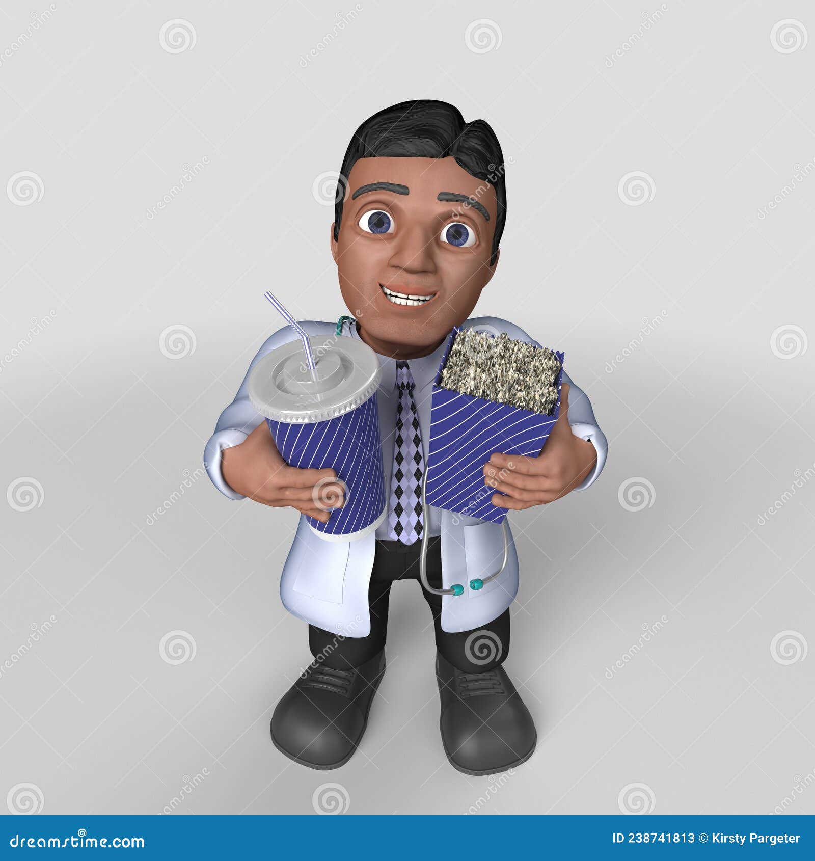 3D Cartoon Doctor Character Stock Illustration - Illustration of render ...