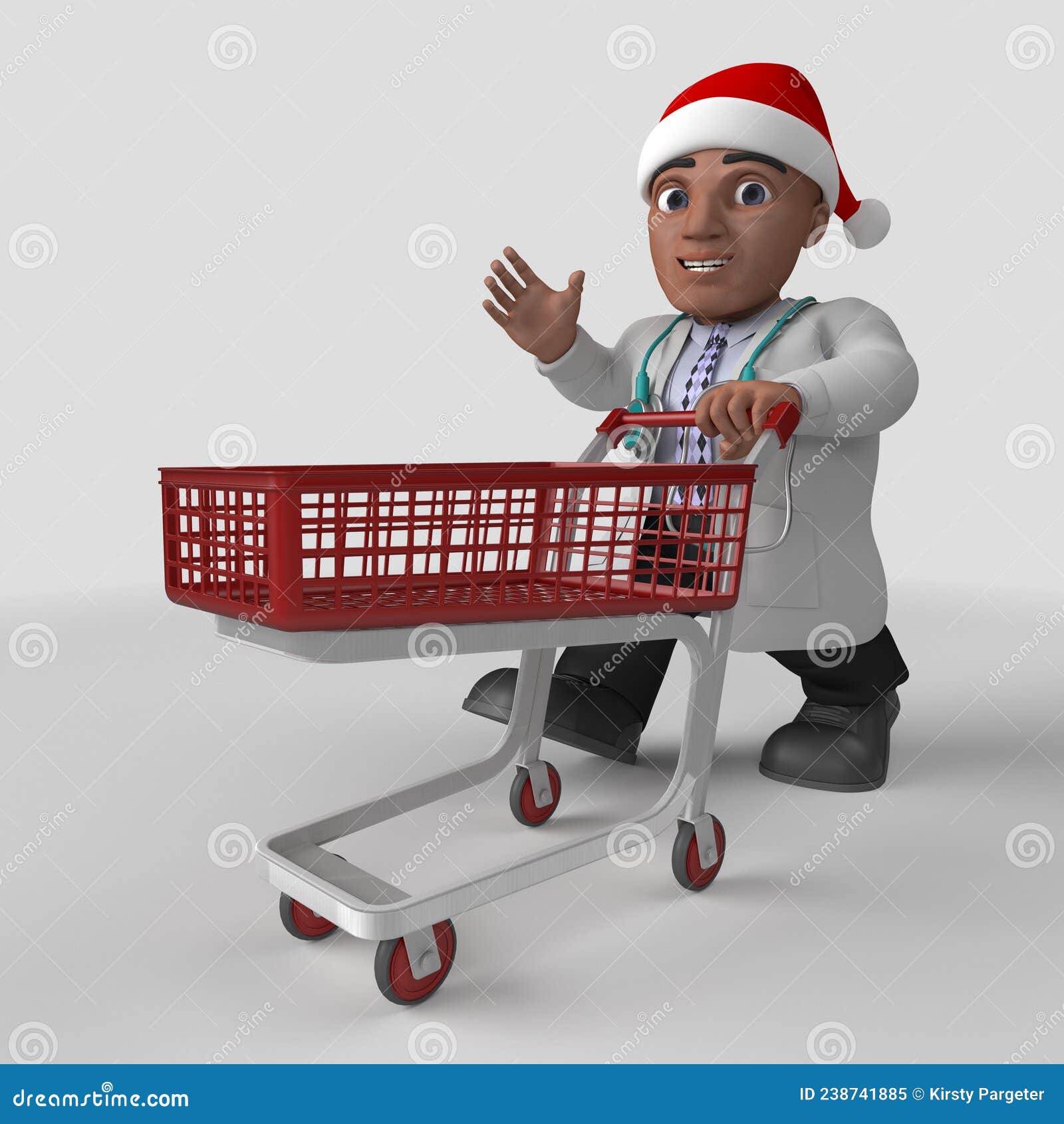 3D Cartoon Doctor Character Stock Illustration - Illustration of santa ...