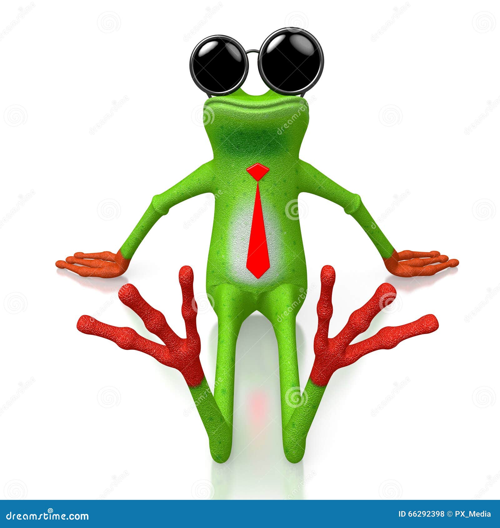 3D Cartoon Frog With Sunglasses Stock Illustration - Illustration of ...
