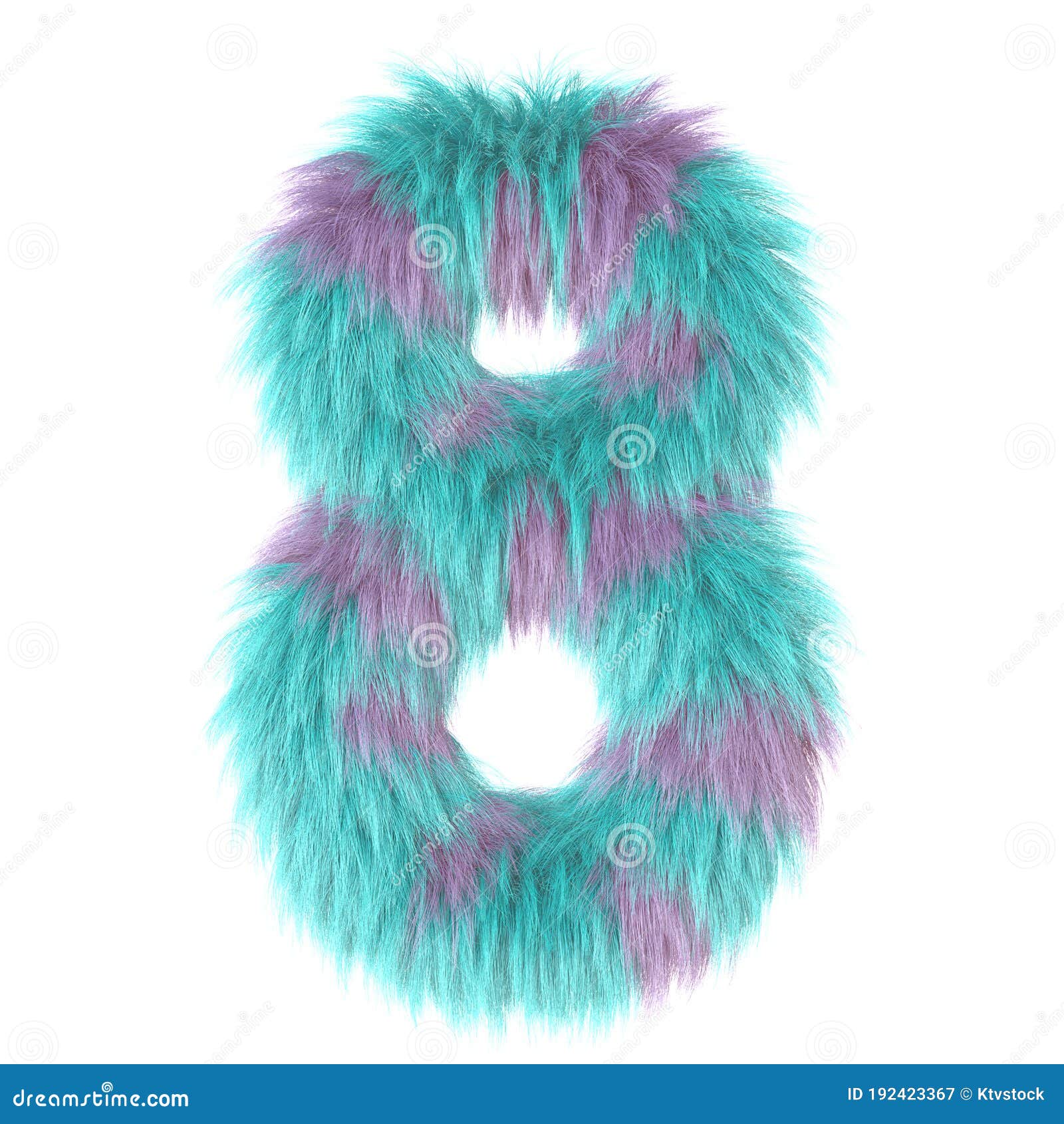 3d Cartoon Fun Animal Fur Number 8 Stock Image - Image of number ...
