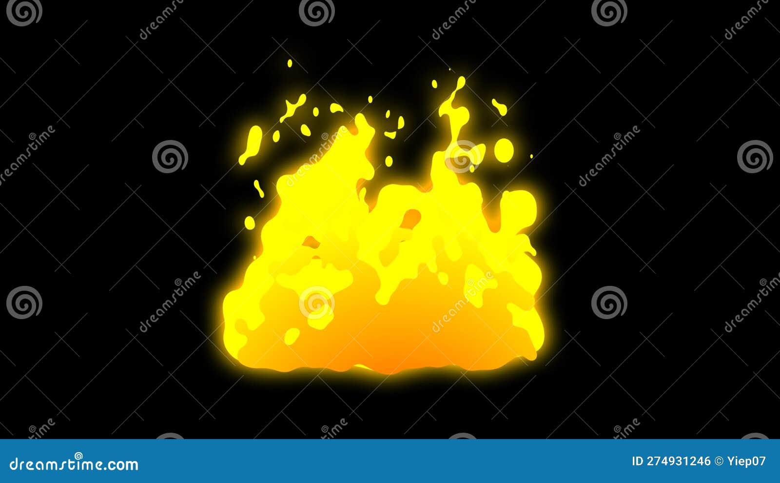 2D Cartoon FX Elements with Glow Effect with 4K Resolution Stock ...