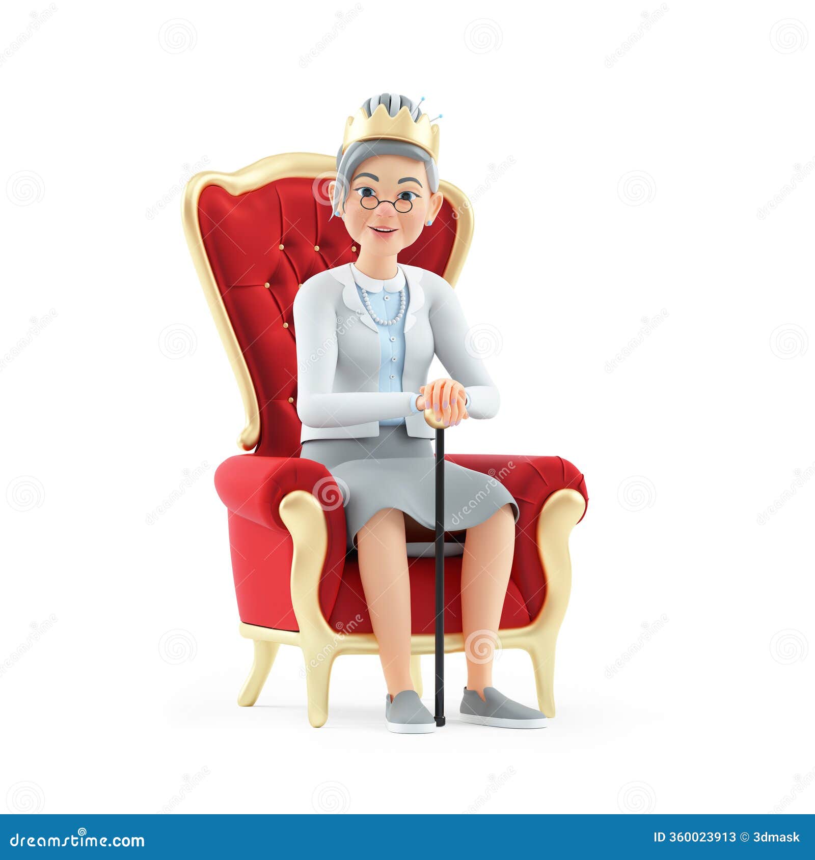 Cartoon Granny Talking On-line Royalty-Free Stock Image | CartoonDealer ...