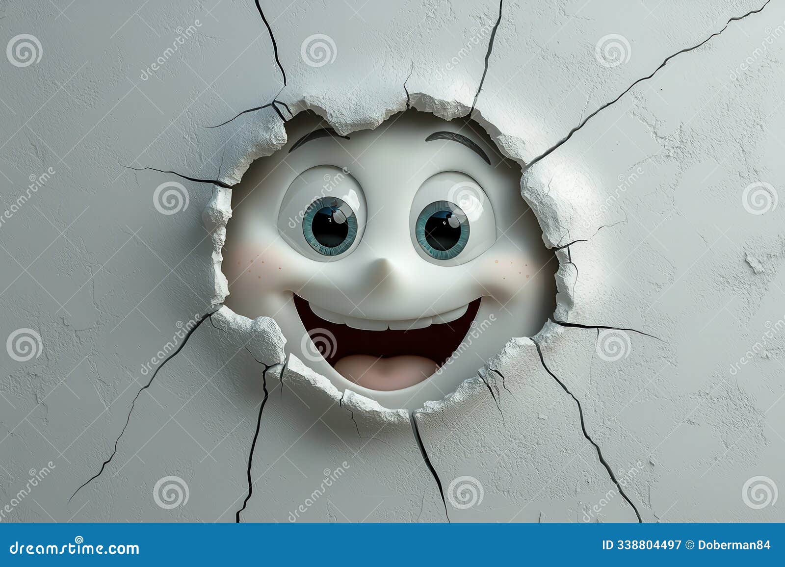 Smiley Face Cracking Up