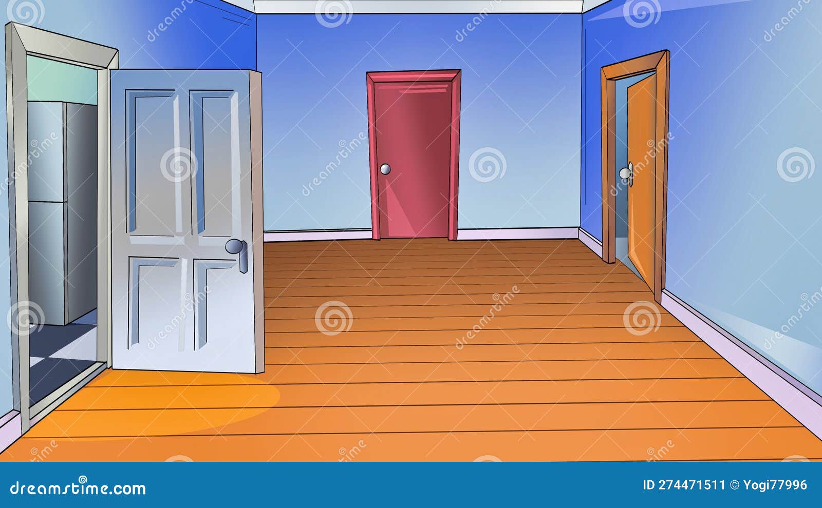 The Cartoon, Corridor 2d Stylization. Stock Image - Image of concept ...