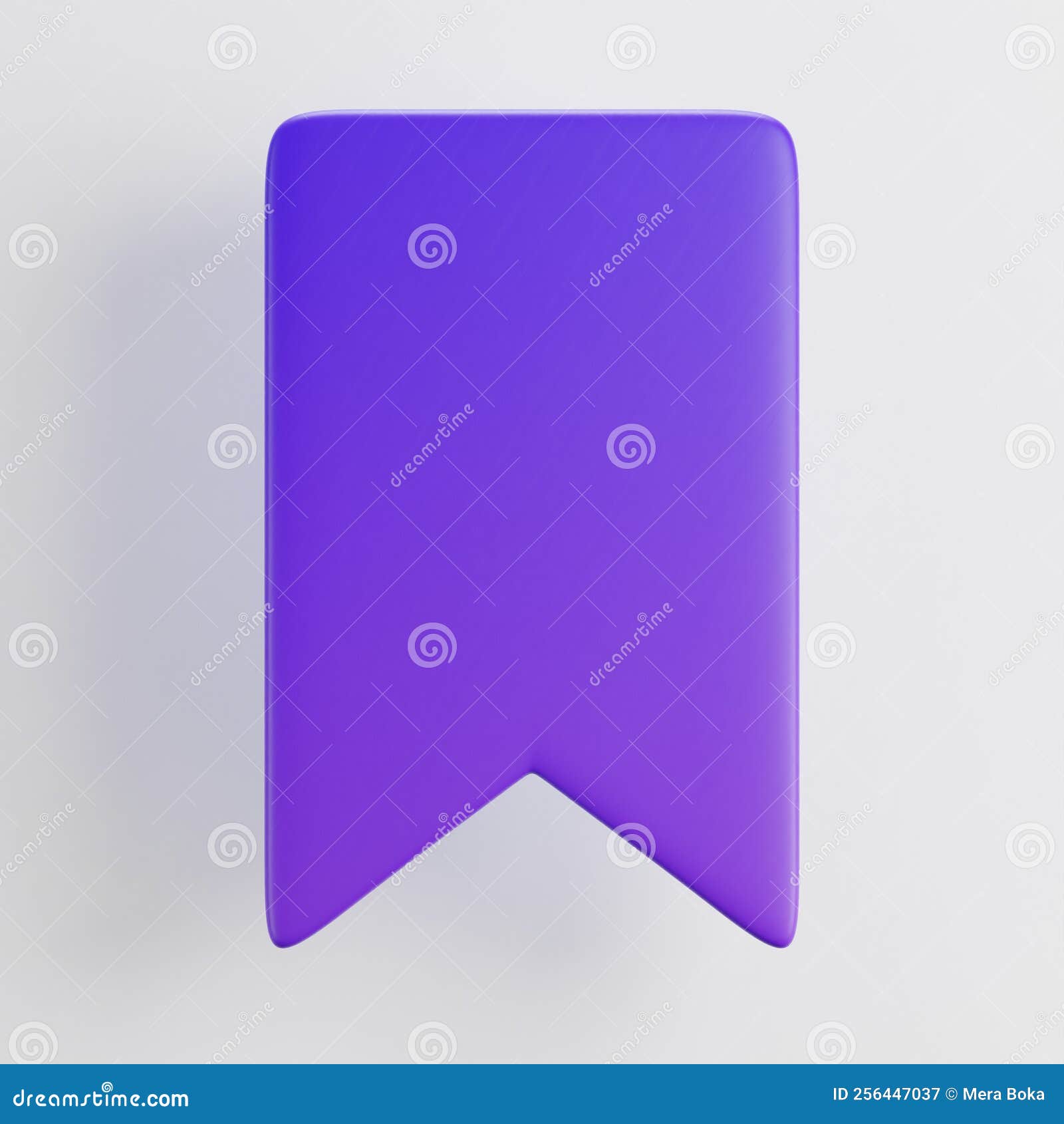 A 3D Cartoon Icon or Emblem of a Bookmark or Web Page Reminder Stock ...