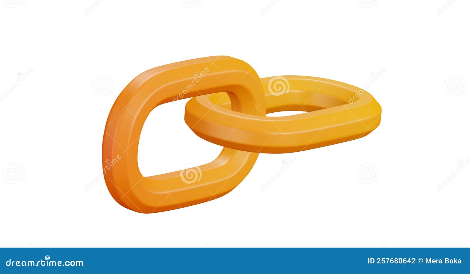 A 3D Cartoon Icon or Emblem of a Chain Linked or Link or Chain Stock ...