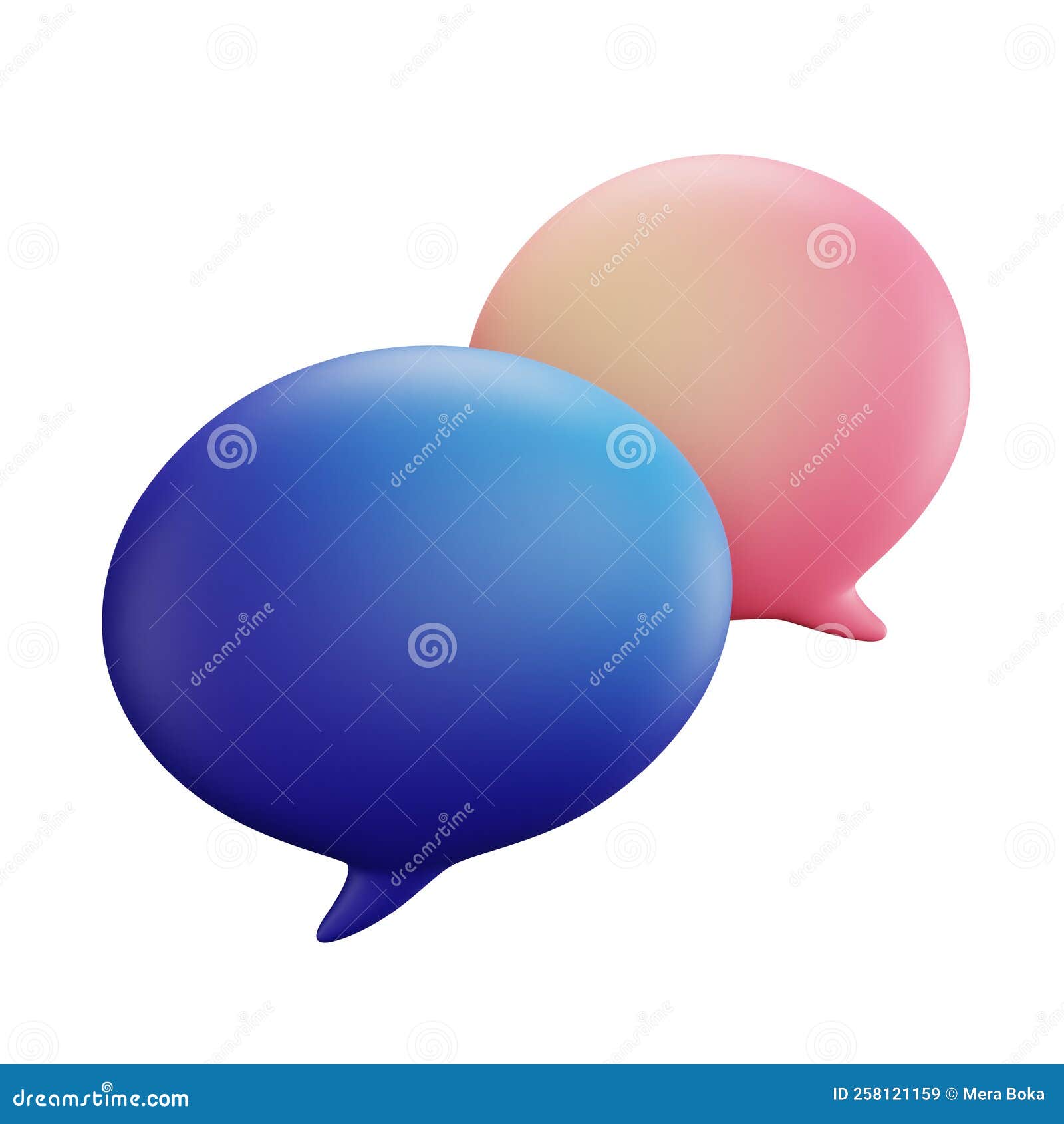 A 3D Cartoon Icon or Emblem of a Chat or Chat Bubble Communication App ...
