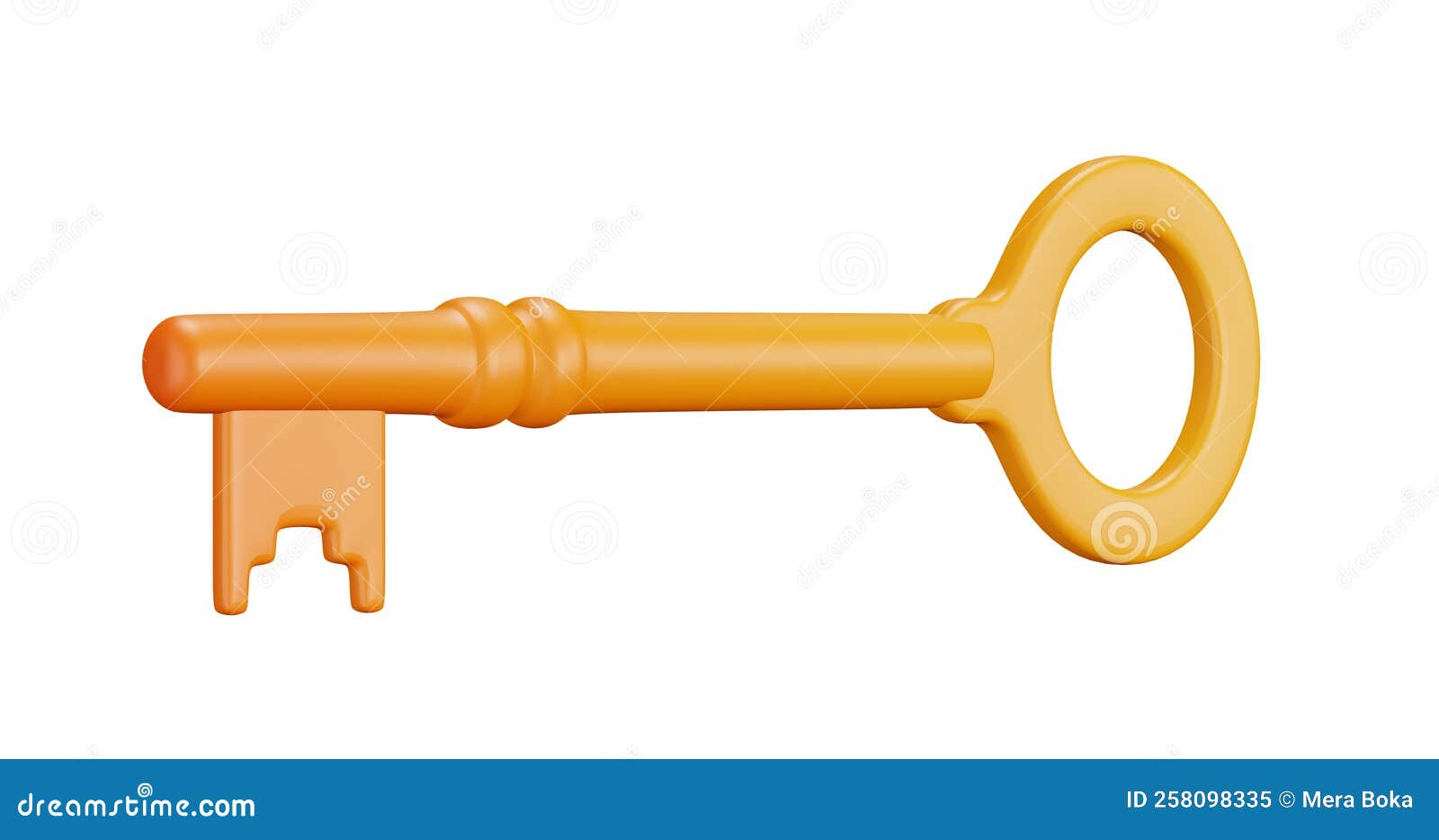 A 3D Cartoon Icon or Emblem of a Key or Lock or Unlock Stock ...