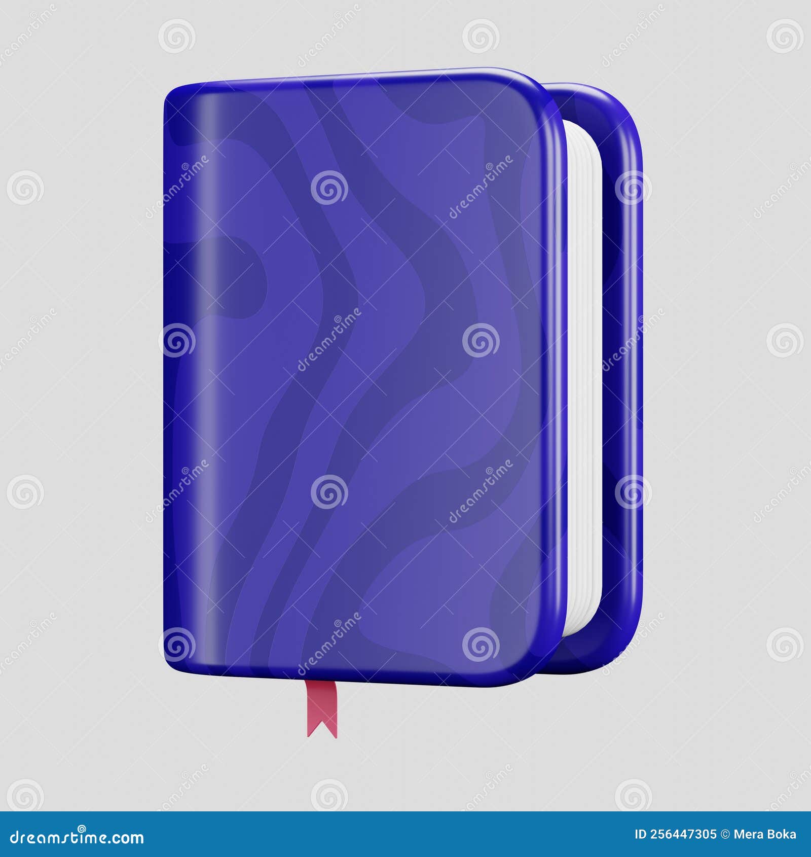 A 3D Cartoon Icon or Emblem of a Notebook or Digital Journal Stock ...