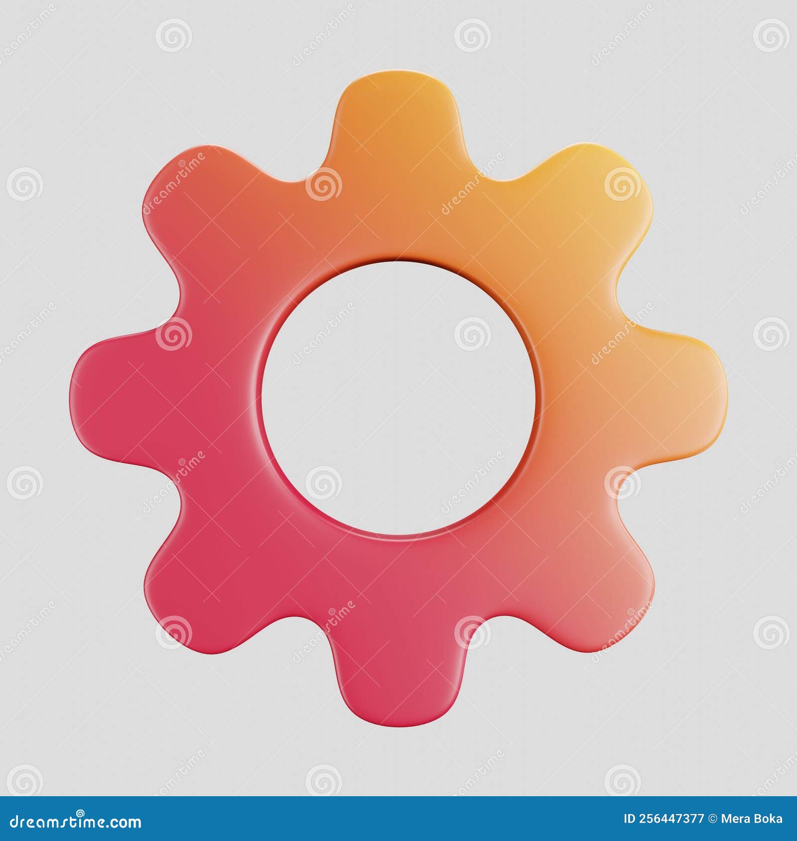 A 3D Cartoon Icon or Emblem of a Settings or Configuration or Adjust ...