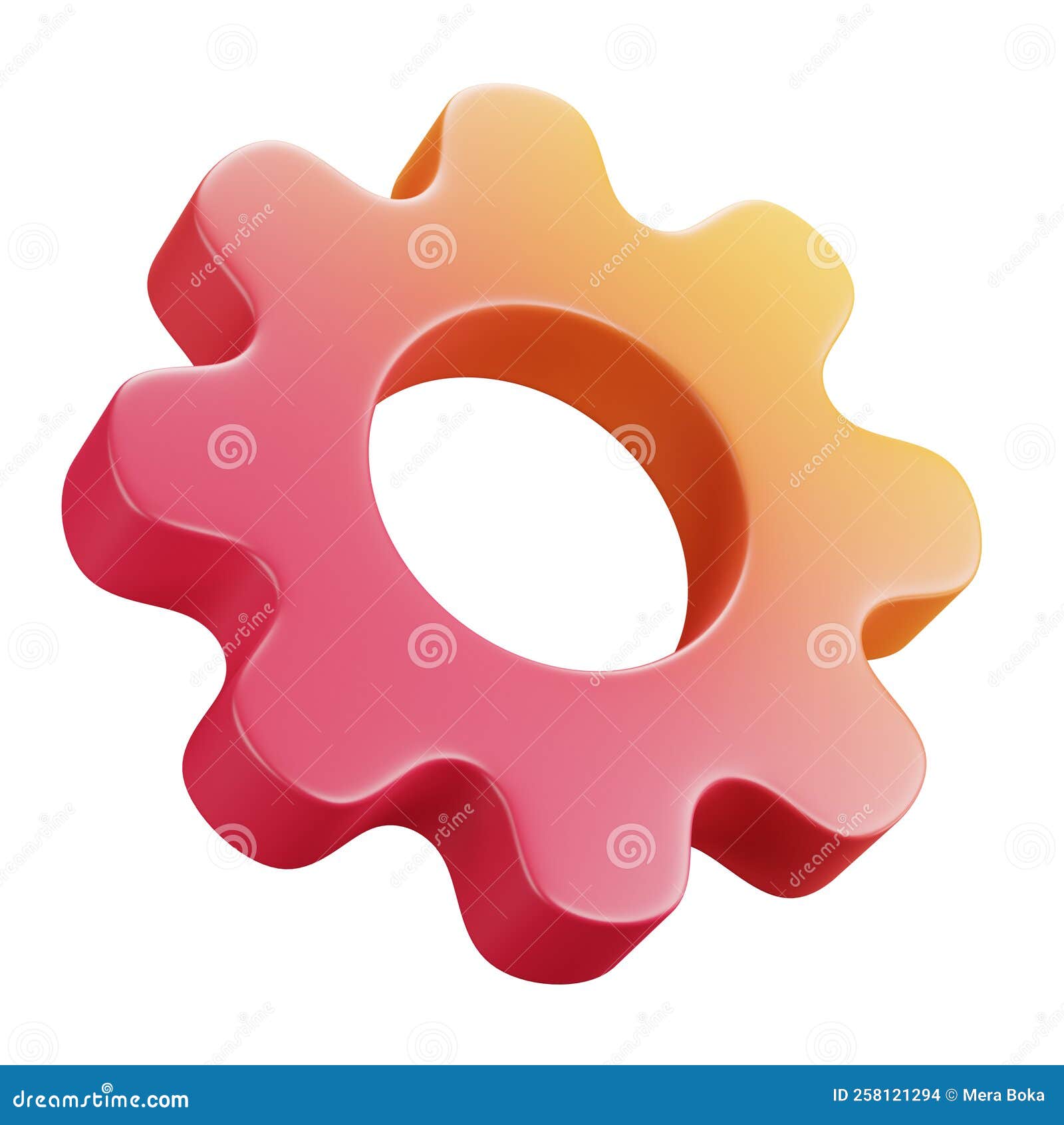 A 3D Cartoon Icon or Emblem of a Settings or Configuration or Adjust ...