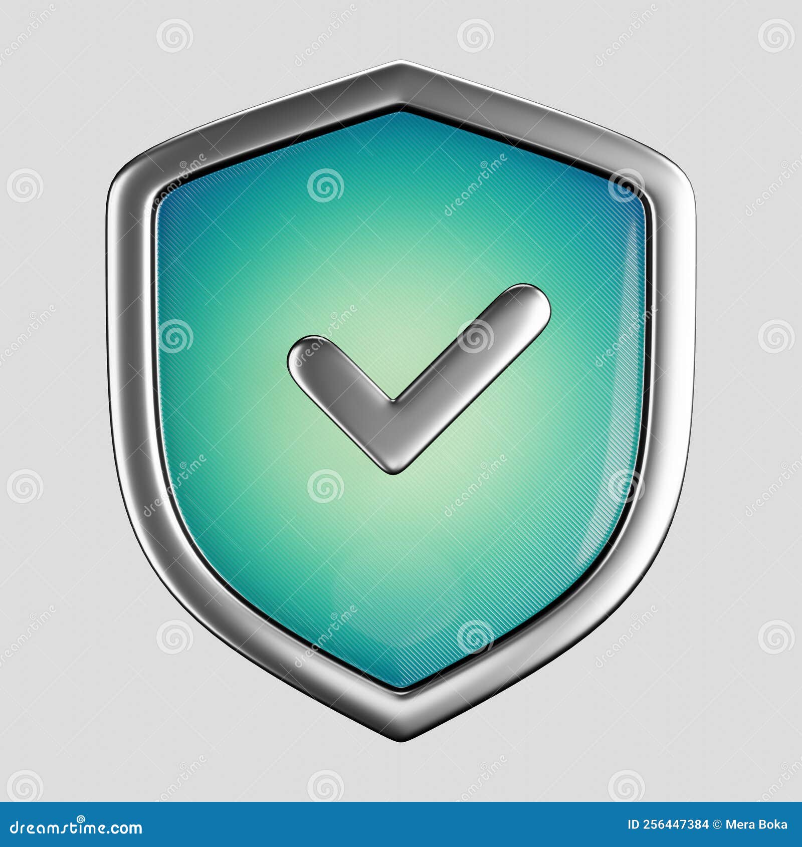 A 3D Cartoon Icon or Emblem of a Shield or Defend or Protect or Virus ...