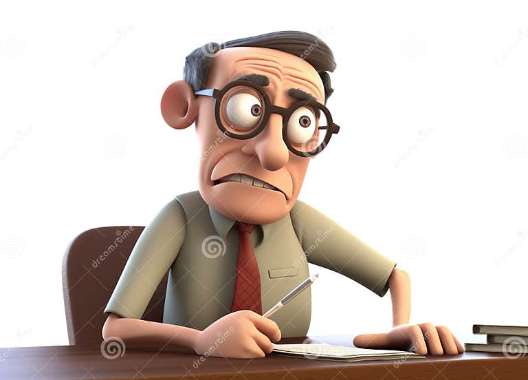 3D Cartoon Illustration Showing a Teacher Teaching in the Classroom ... 3D Cartoon Illustration Showing a Teacher Teaching in the Classroom ...