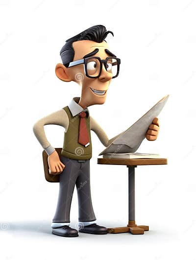 3D Cartoon Illustration Showing a Teacher Teaching in the Classroom ... 3D Cartoon Illustration Showing a Teacher Teaching in the Classroom ...
