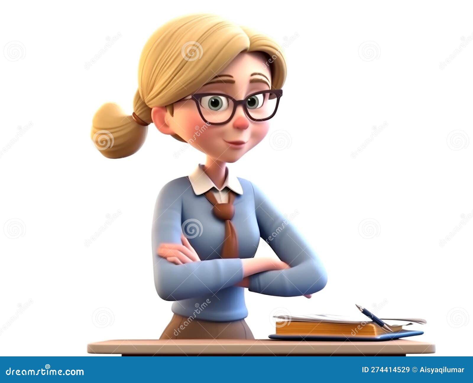 3D Cartoon Illustration Showing a Teacher Teaching in the Classroom ... 3D Cartoon Illustration Showing a Teacher Teaching in the Classroom ...