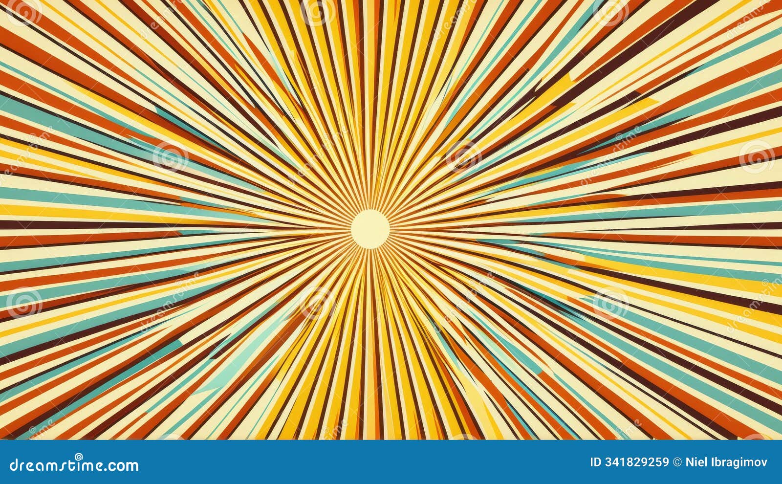 2D Cartoon Illustration of Vintage Sunbeam Background Pattern Stock ...