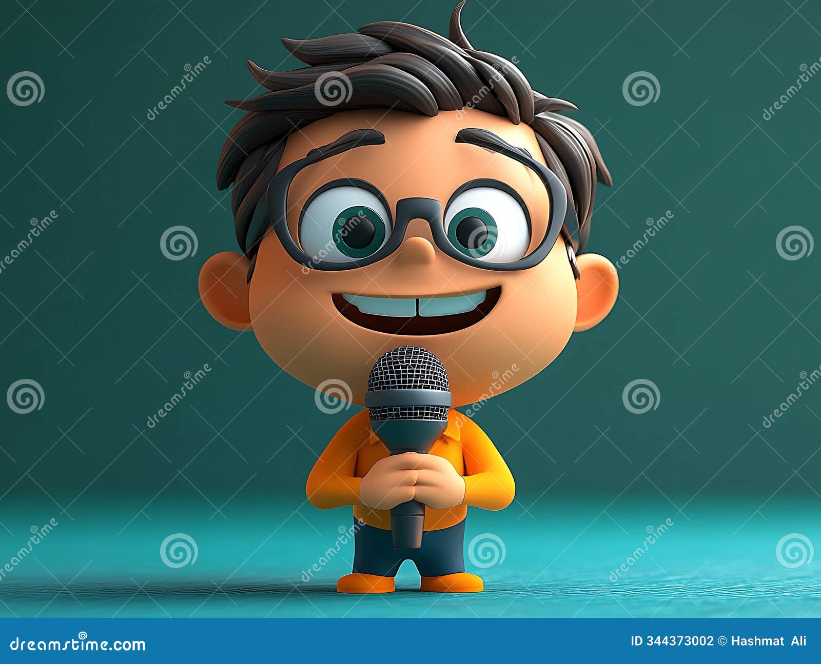 Inquisitive Cartoon Boy With Colorful Blocks | CartoonDealer.com #354817321