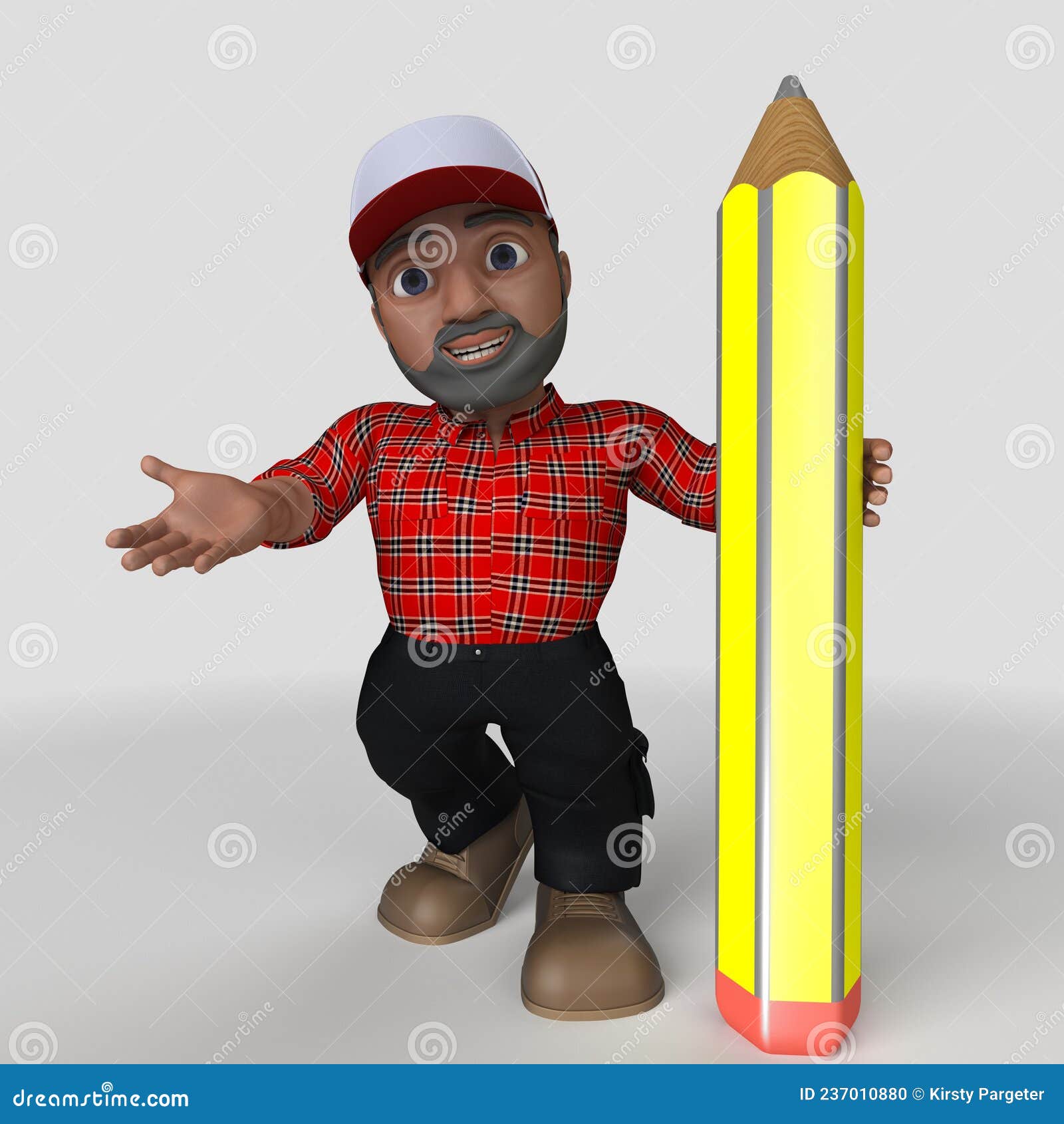 Cartoon Of Lumberjack Running Away From Falling Tree | CartoonDealer ...