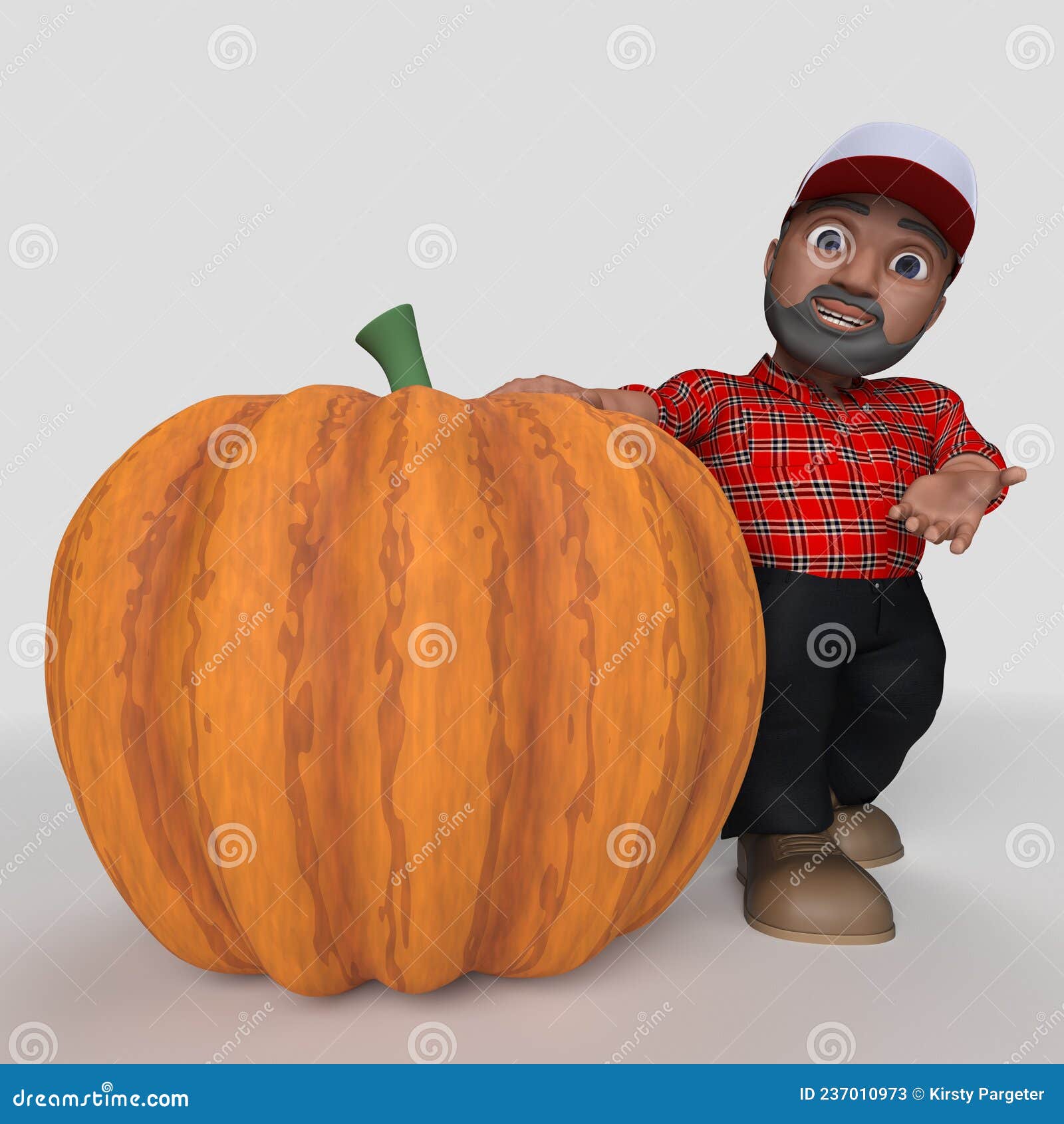 3D Cartoon Lumberjack Character Stock Illustration - Illustration of ...