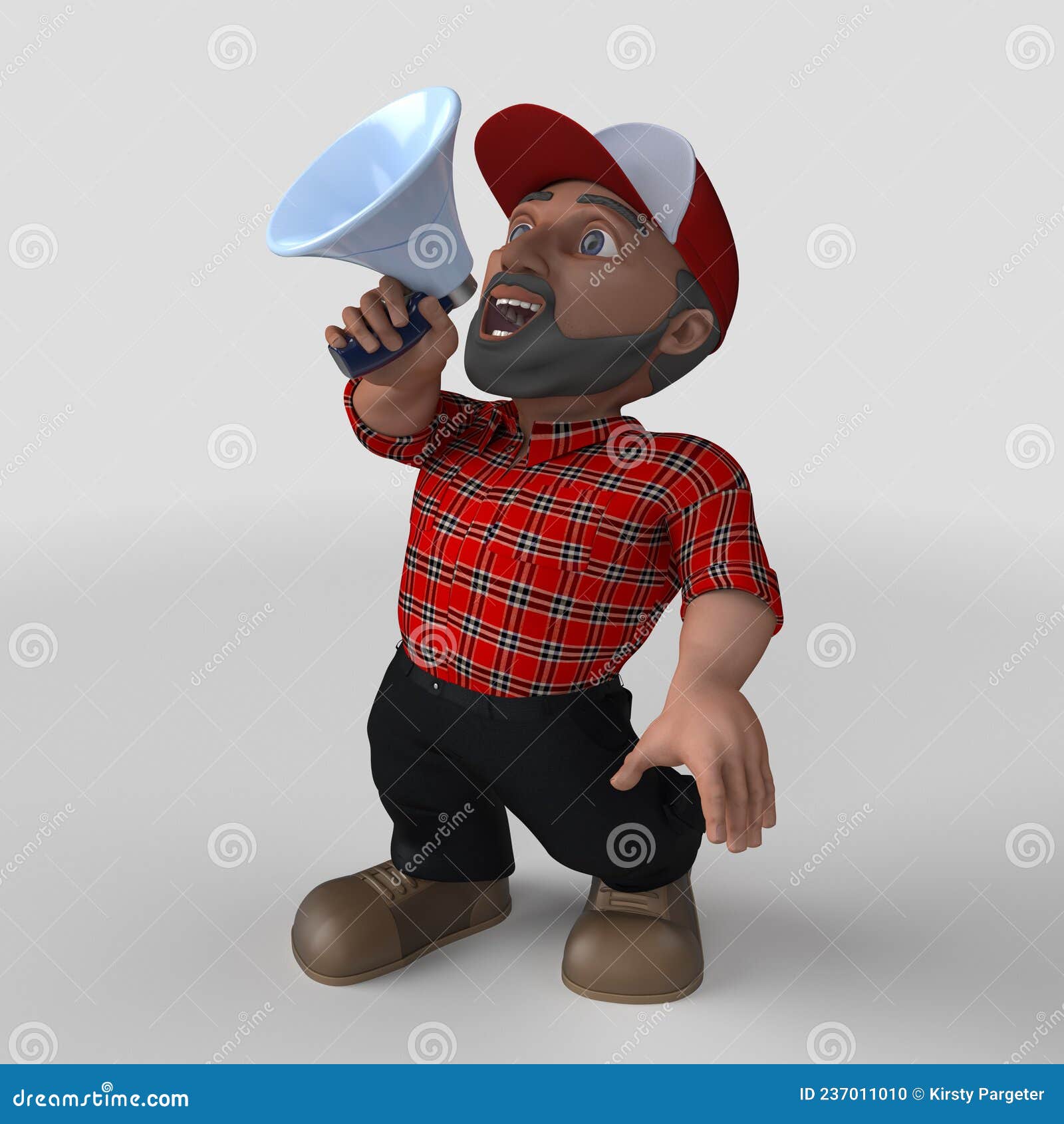3D Cartoon Lumberjack Character Stock Illustration - Illustration of ...