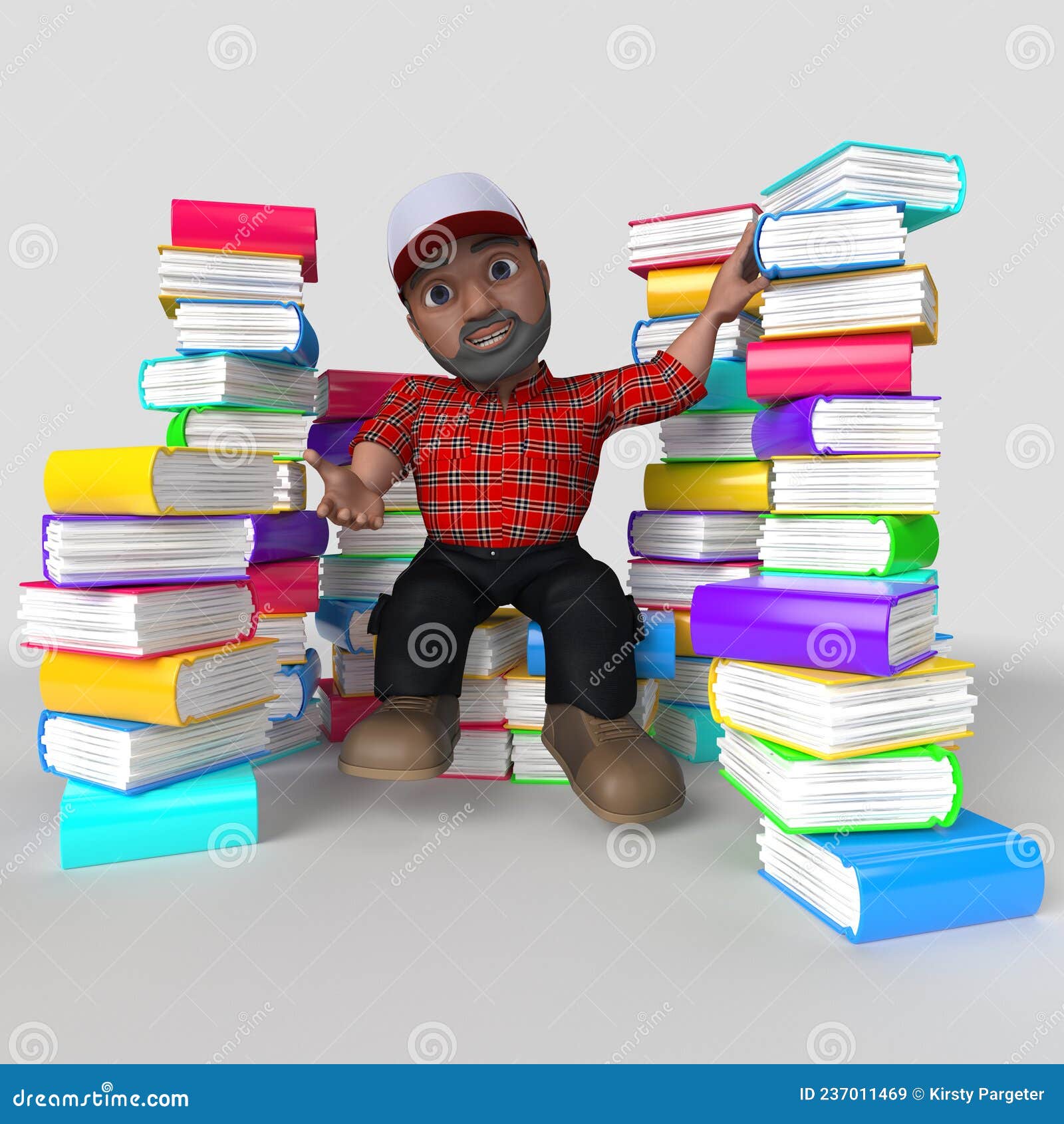 3D Cartoon Lumberjack Character Stock Illustration - Illustration of ...