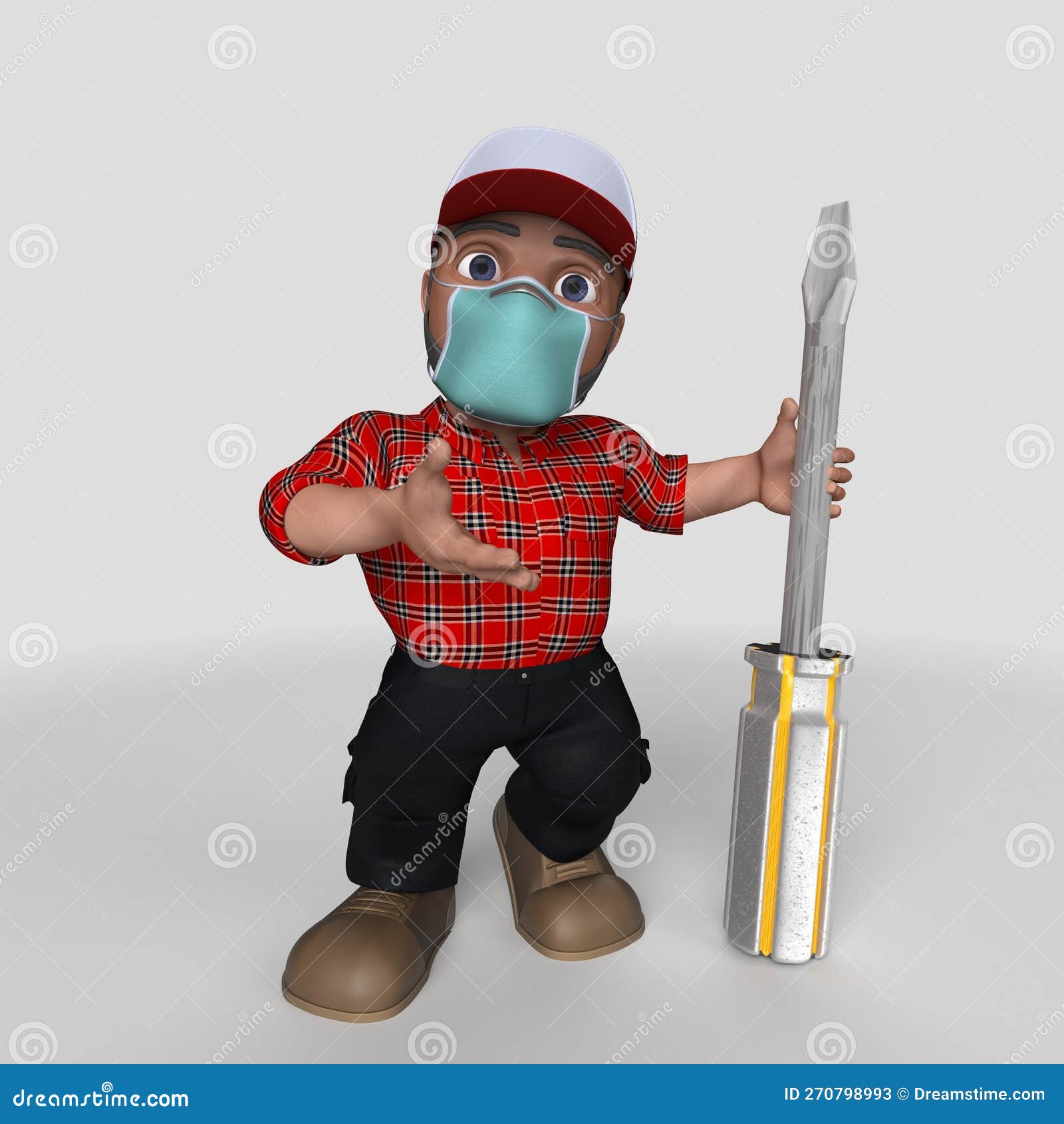 Man Lumberjack Character With Axe Chopping Wood Vector Set ...