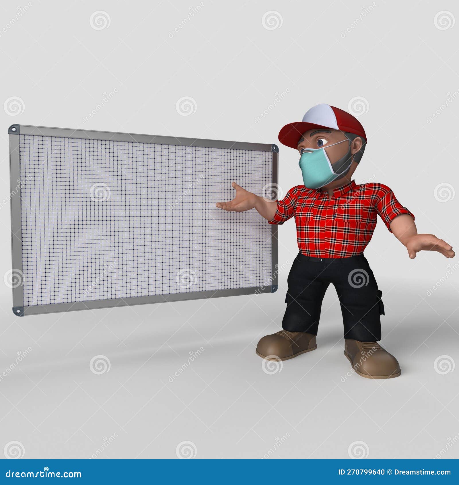 3D Cartoon Lumberjack Character Stock Illustration - Illustration of ...