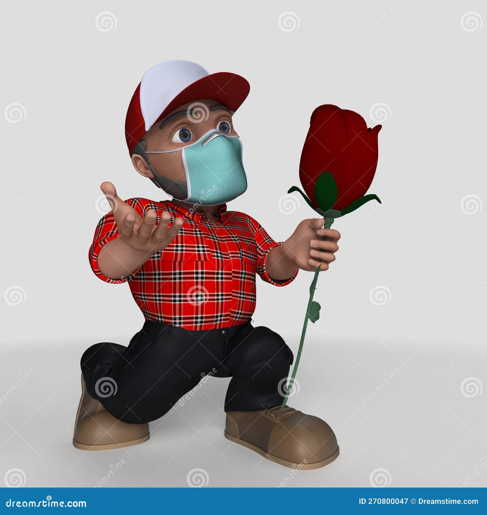 3D Cartoon Lumberjack Character Stock Illustration - Illustration of ...
