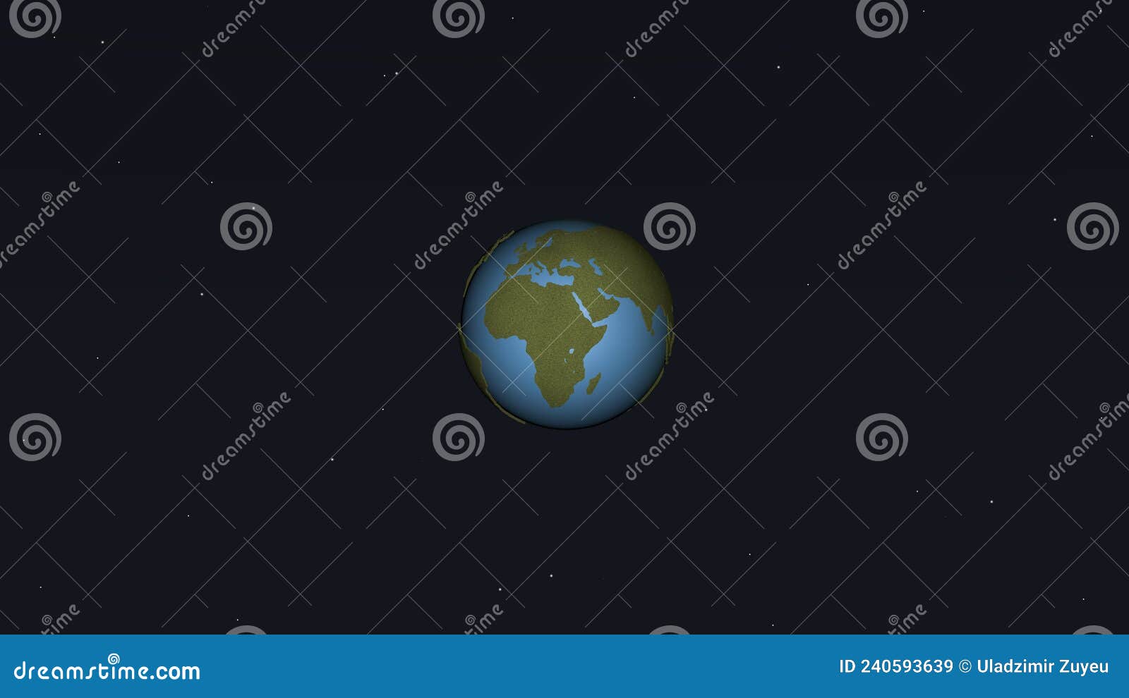 3d Cartoon Planet Earth on the Background of Black Empty Space Stock ...