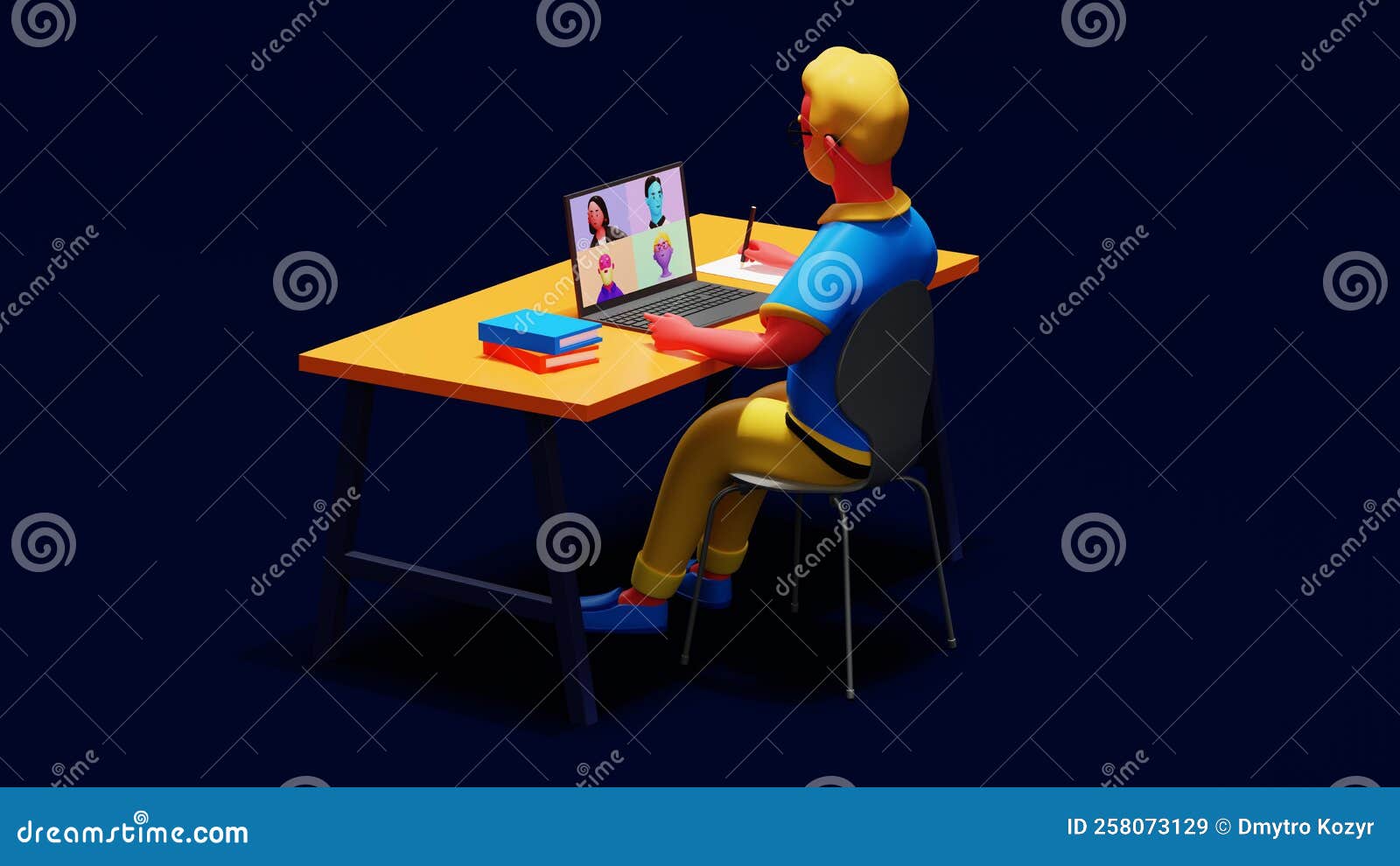 3d Cartoon Render. Study Online Course, Learning New Skill from ...