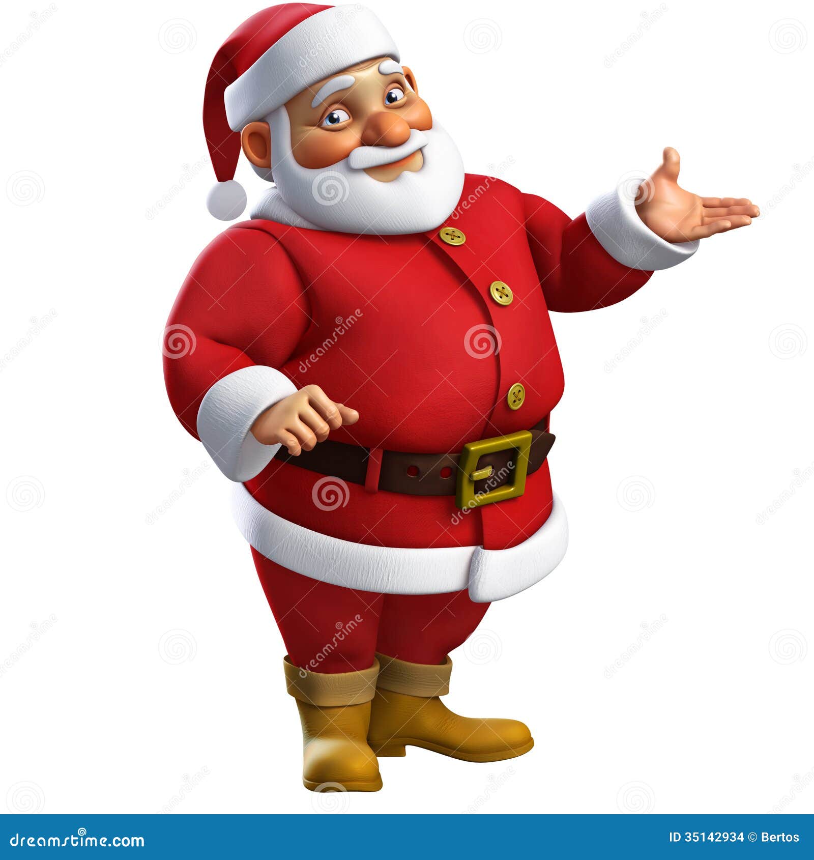 3d cartoon santa stock illustration. Illustration of funny - 35142934