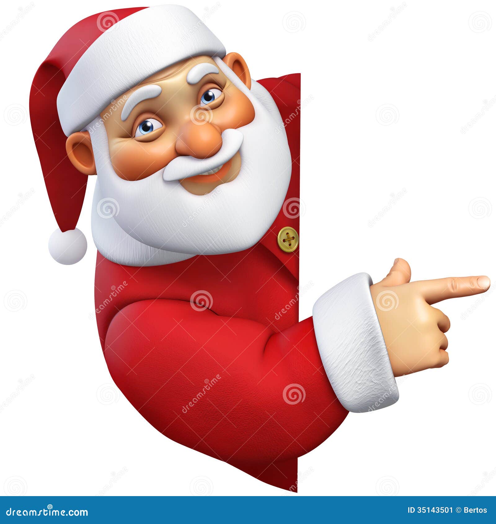 3d cartoon santa stock illustration. Illustration of funny - 35143501