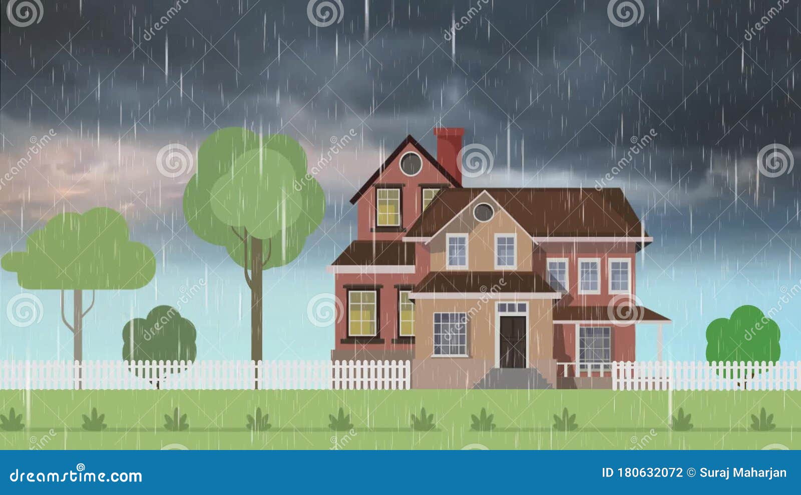 Animated Raining Background