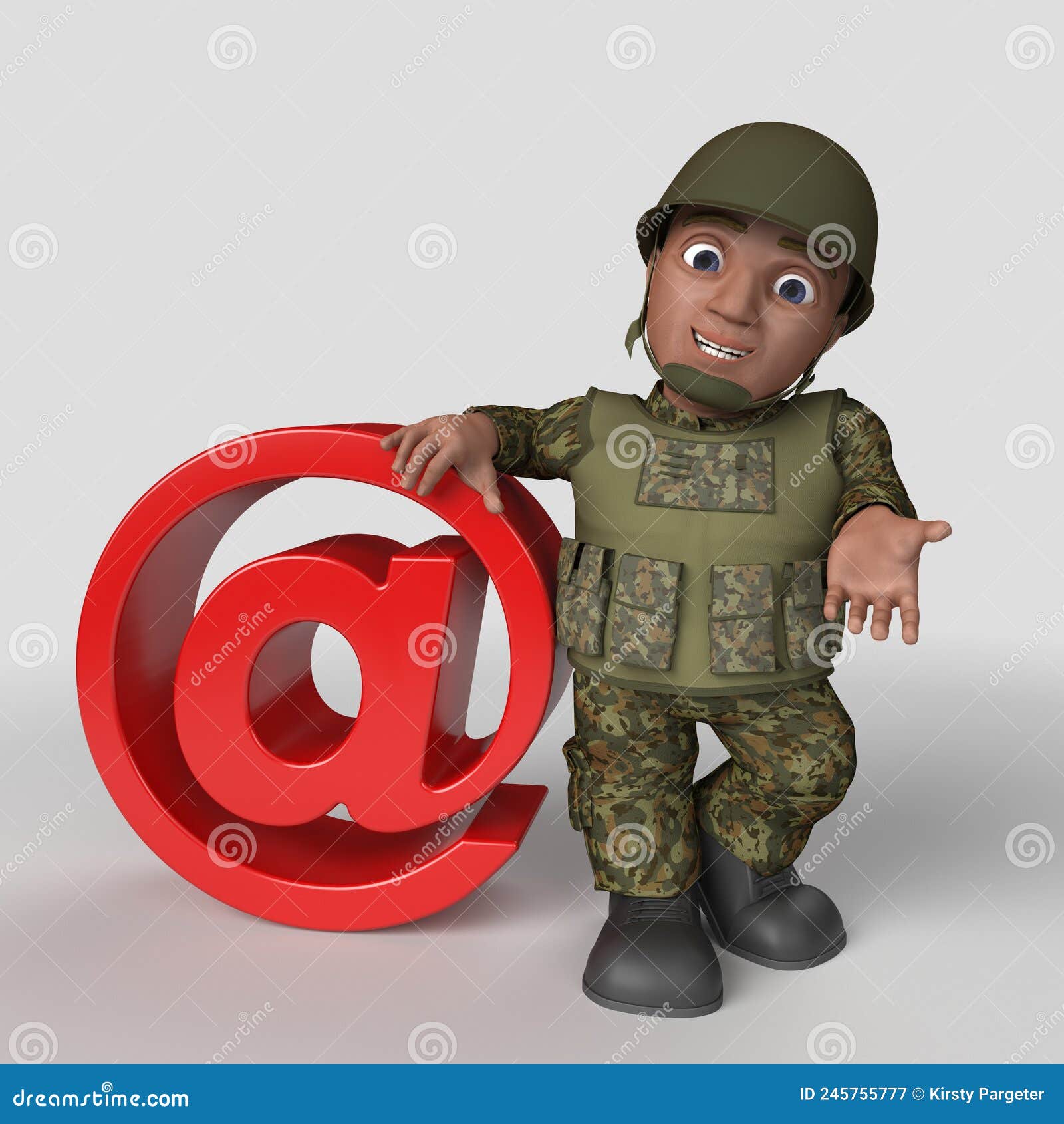 3D Cartoon Soldier Character Stock Illustration - Illustration of ...
