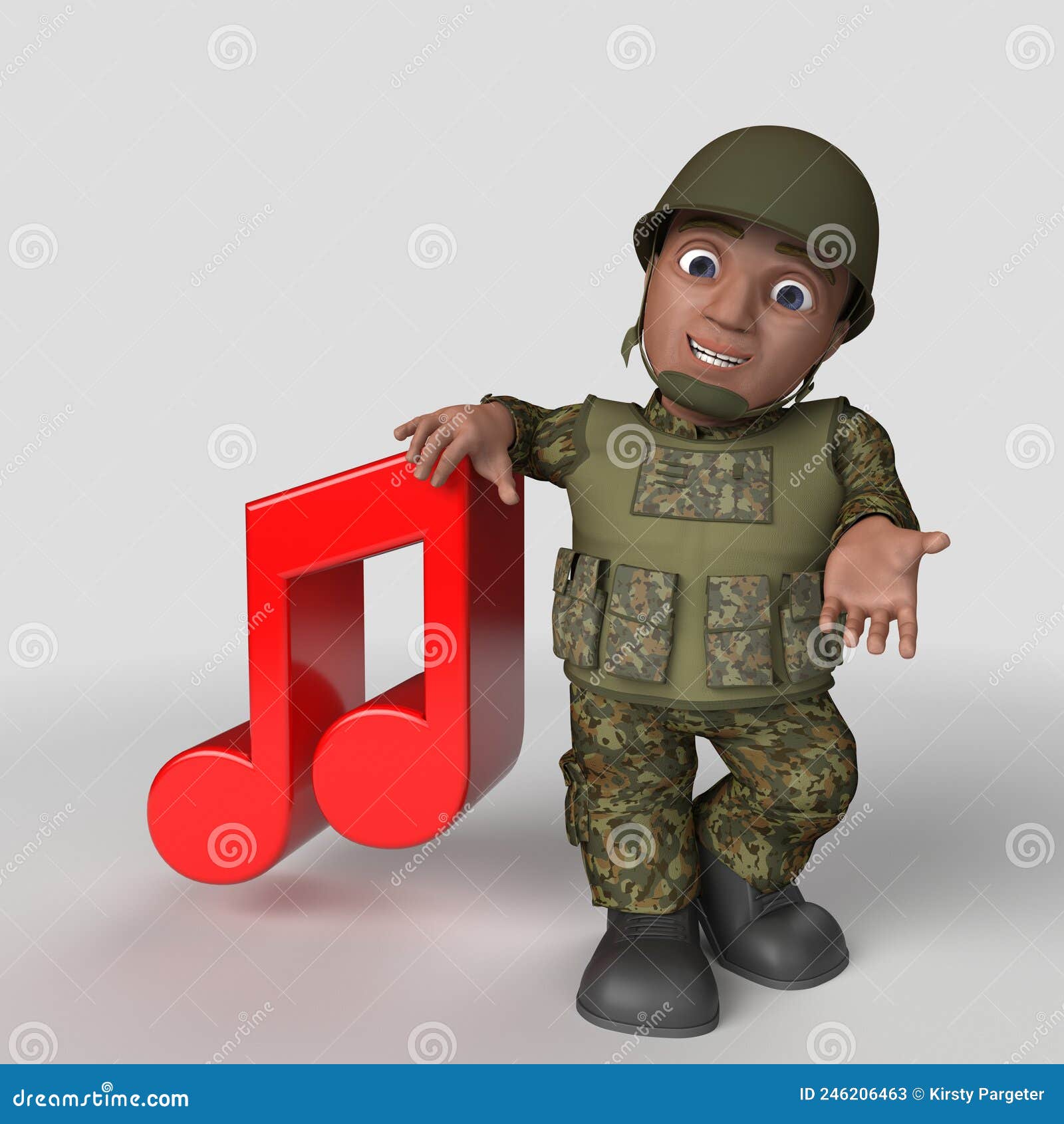 3D Cartoon Soldier Character Stock Illustration - Illustration of ...