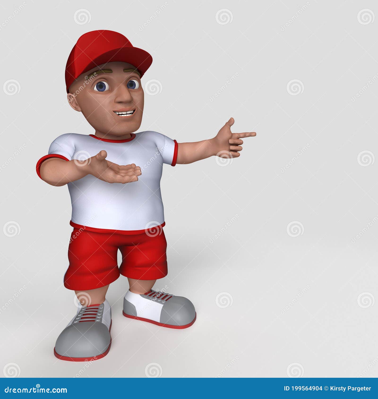 3D Cartoon Sports Character Stock Illustration - Illustration of active ...