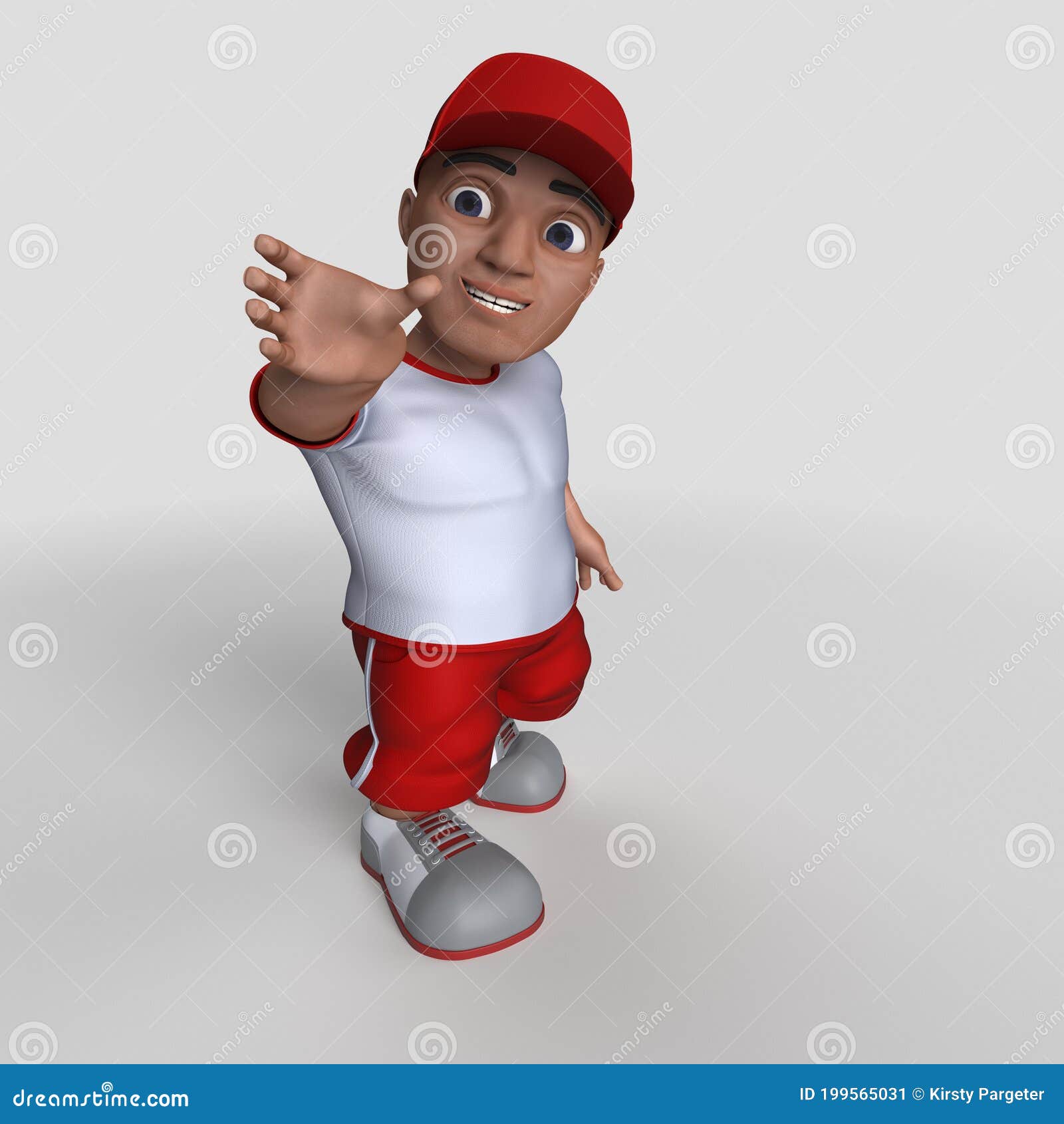 3D Cartoon Sports Character Stock Illustration - Illustration of ...