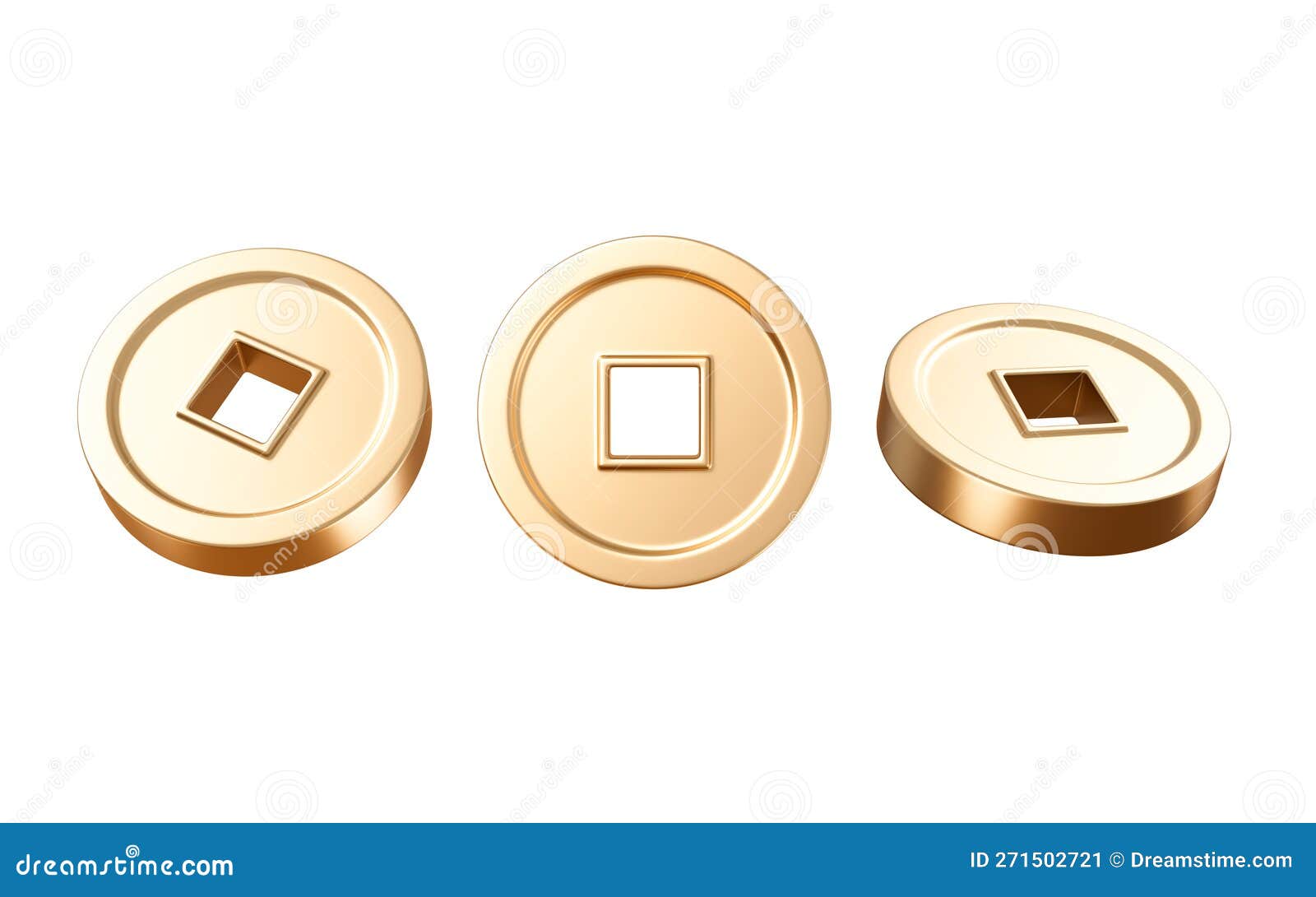 3D Cartoon Style Coins, 3d Rendering Stock Illustration - Illustration ...