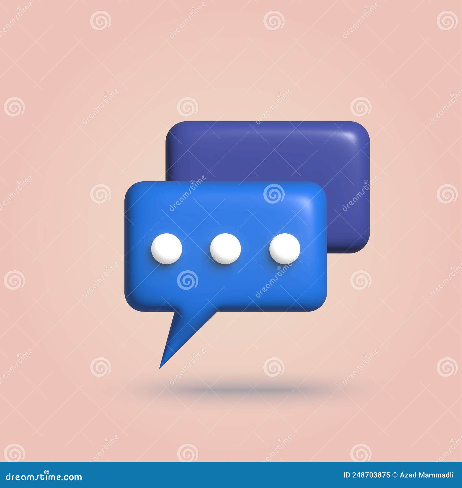 3d Cartoon Style Speech Bubble, Message. Vector Stock Vector ...