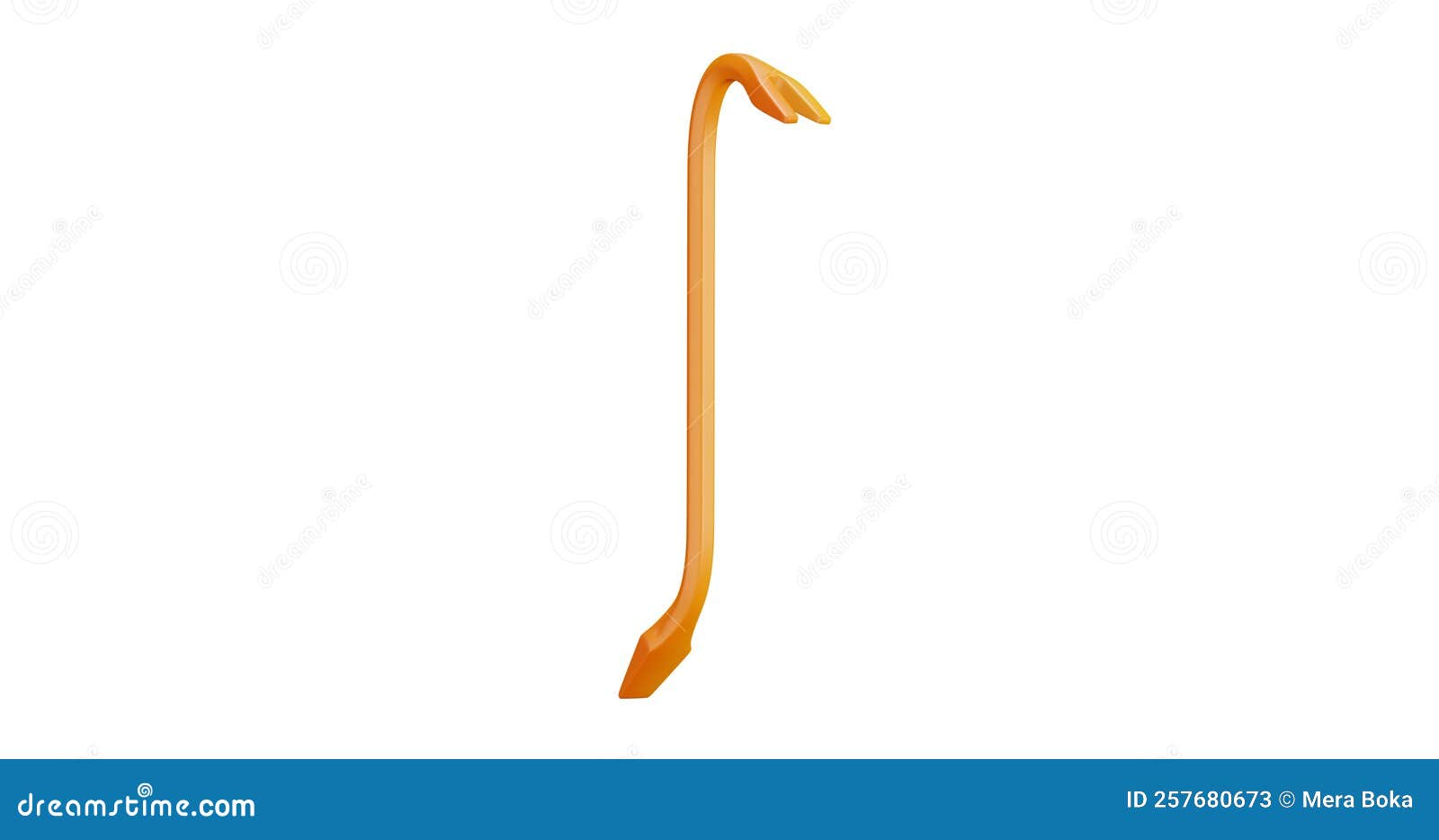 A 3D Cartoon Icon or Emblem of a Crowbar Stock Illustration ...