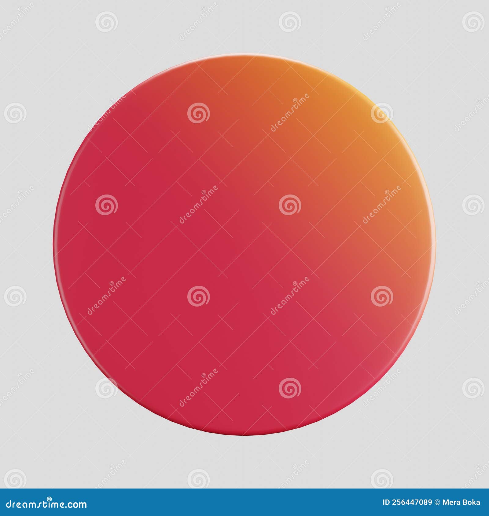 A 3D Cartoon Icon or Emblem of a Perfect Circle Stock Illustration ...