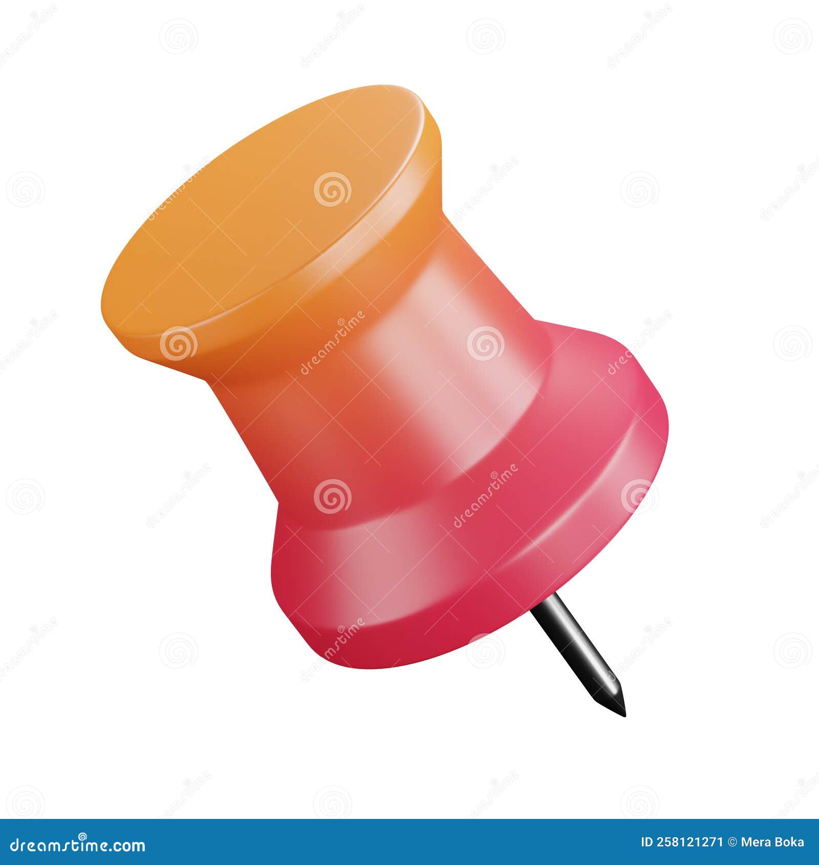 A 3D Cartoon Icon or Emblem of a Pin To Pinpoint Something on a Map ...