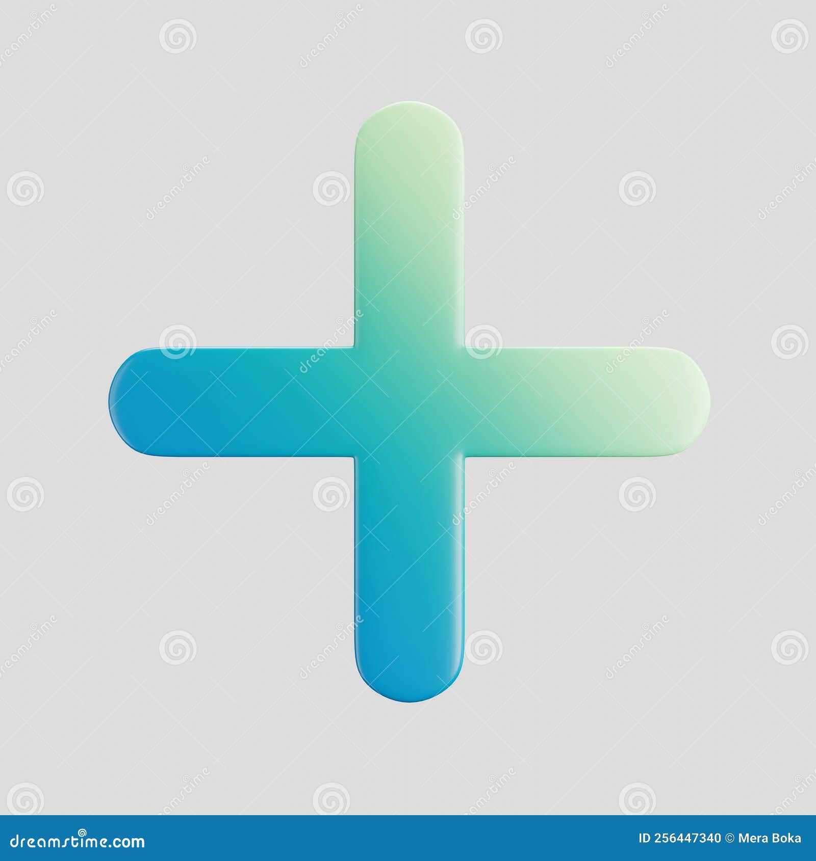 A 3D Cartoon Icon or Emblem of a Plus Stock Illustration - Illustration ...