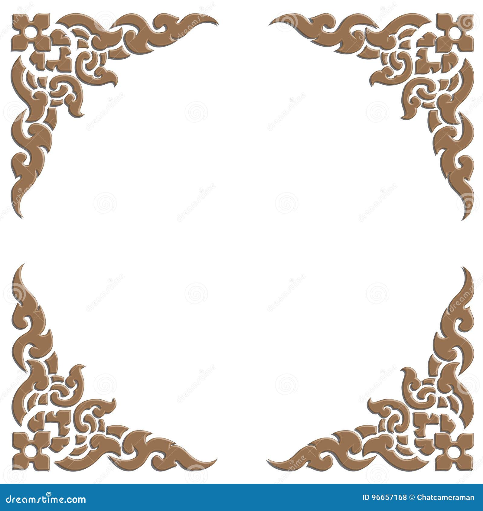 3D carve Thai pattern stock vector. Illustration of retro - 96657168
