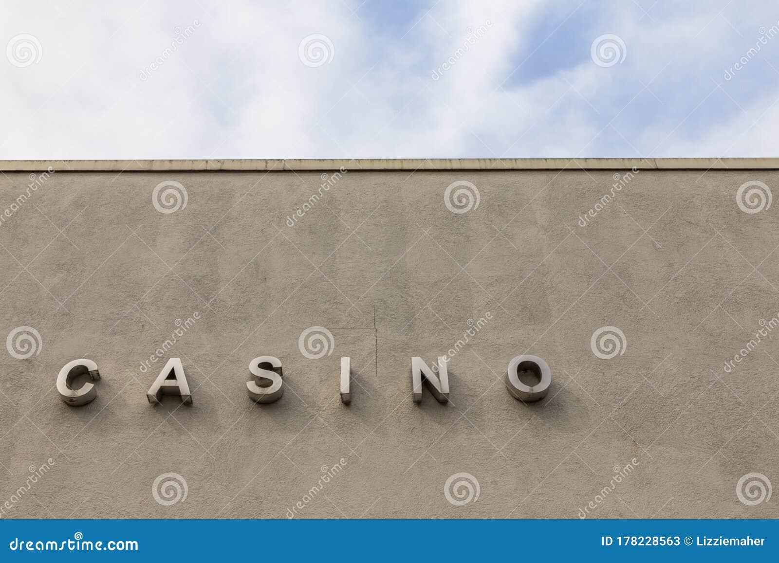 3D Casino Lettering stock image. Image of gambling, wall - 178228563