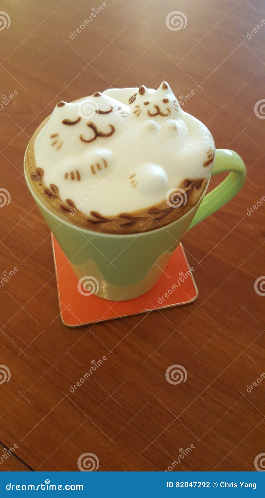 3D cats Latte art stock photo. Image of life, cats, latte - 82047292